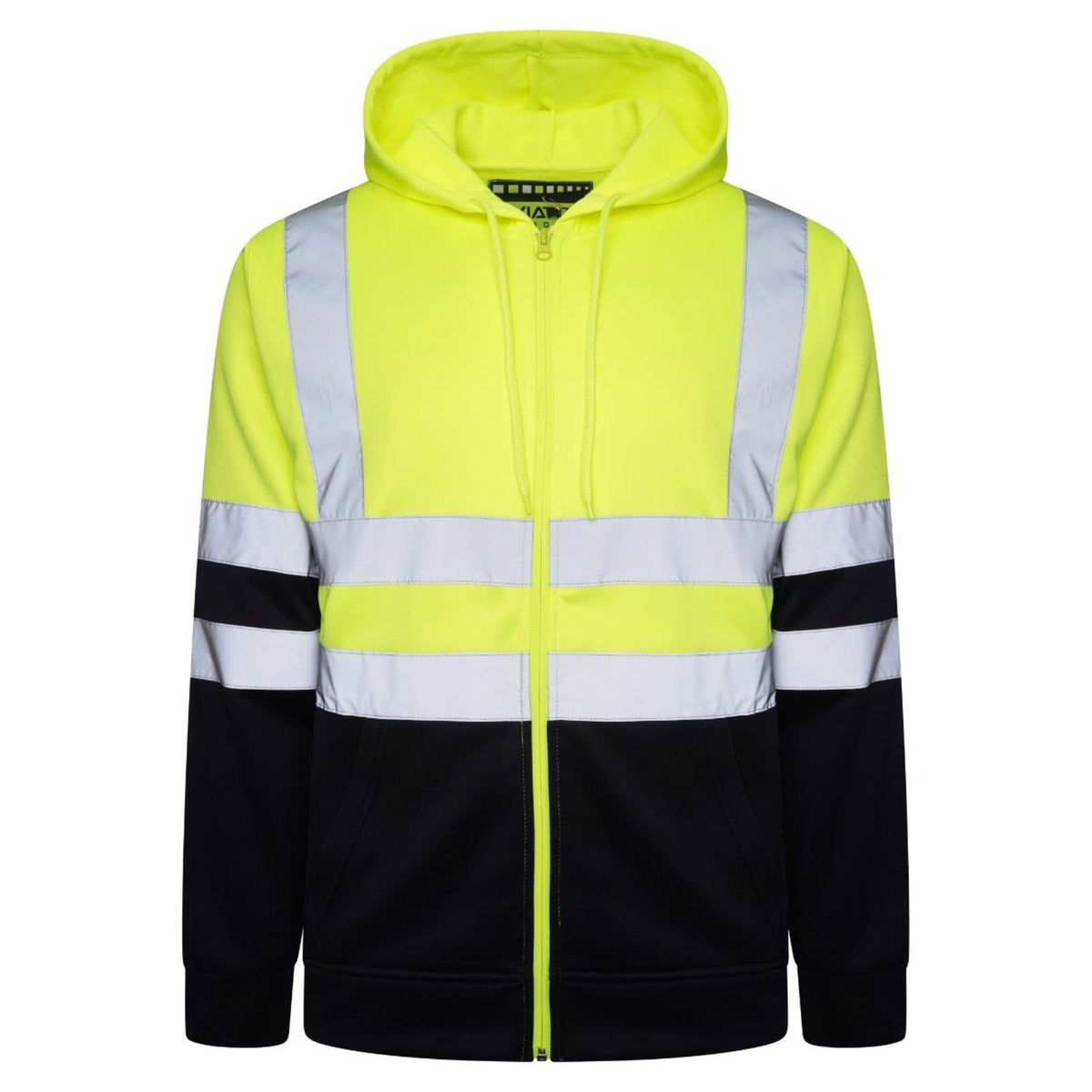 Hi-Vis Yellow/Navy Zipper for Outdoor Work | Aviator London